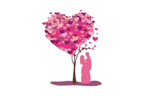 Heart Tree With Couple SVG Cut File By Creative Fabrica Crafts Creative Fabrica