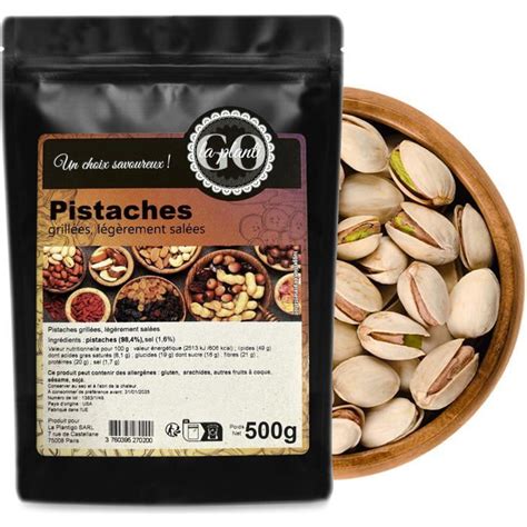 Pistaches Grillées Légèrement Salées 500g La Plantigo Cdiscount Au