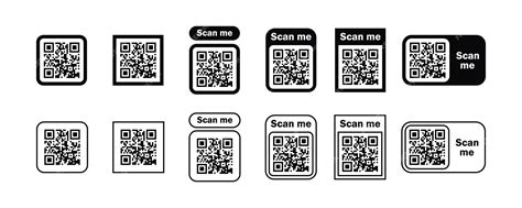 Premium Vector Qr Code Set Scan Qr Code Scan Me Vector Illustration