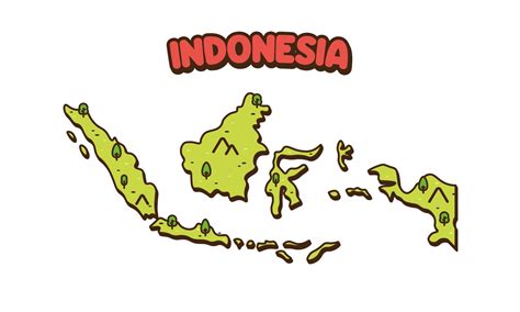 Peta Indonesia Kartun Indonesia Map Cartoon Vector Images Saya The