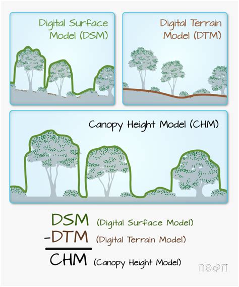 Lidar Derived Dsm Dtm And Chm Canopy Height Model Chm Hd Png
