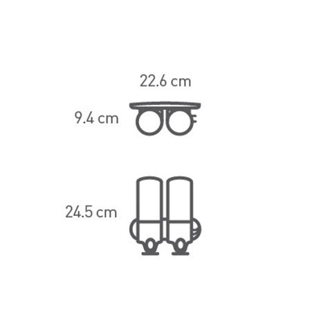 Двоен дозатор за течен сапун за монтаж