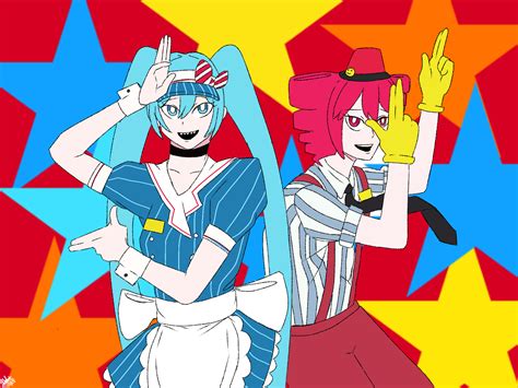 Miku And Teto Ibispaint