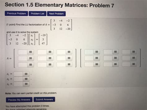solved section 1 5 elementary matrices problem 7 previous