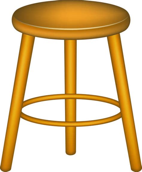 280 Wooden Stool White Background Stock Illustrations Royalty Free