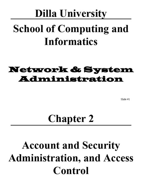 Chapter 2 Account And Security Administration And Access Control Pdf
