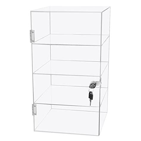 Choowin 4 Shelf Clear Acrylic Display Case With Lock Lockable Display Case Locking Display Case