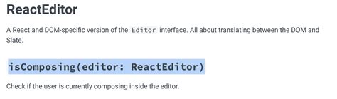 access to iscomposing from slate react · udecode plate · discussion