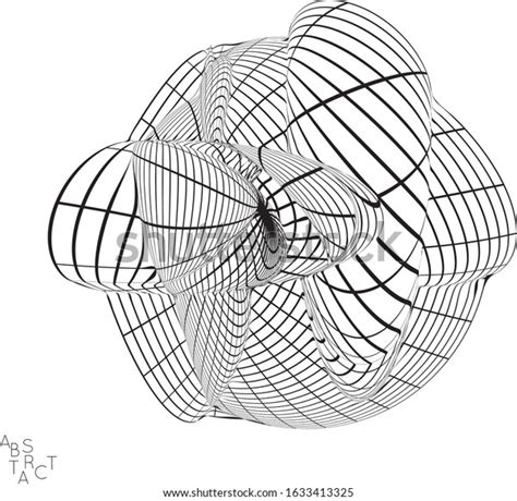 Abstract Futuristic Shape Visual Distortion Effect Stock Vector Royalty Free 1633413325