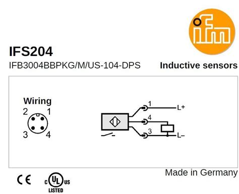 Inductive Proximity Switch IFS 204 PNP 10 36 VDC DamenCNC B V