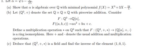 abstract algebra how do i define a multiplication operator here so
