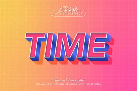 Premium Vector Retro Headline Vector Graphic Style Vintage Editable Vector 3d Text Effect