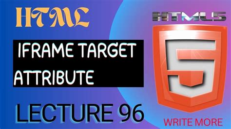 Html 5 Html Lecture 96 Html Iframe Target Attribute Youtube