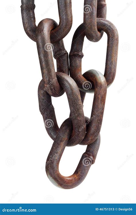 Hanging Rusty Chain Stock Image Image Of Hanging Rust 46751313