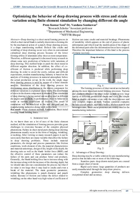 pdf optimizing the behavior of deep drawing process with stress and
