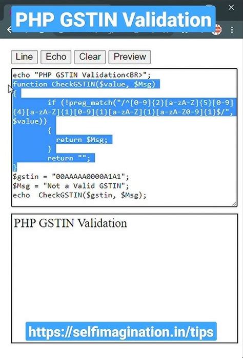 php gstin validation using preg match by sandip nigam youtube
