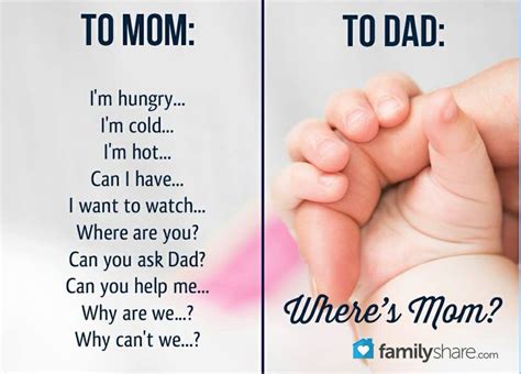 Mums Vs Dads I Love Mom Can You Help Me Dads