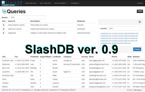 Shipping Slashdb Version 09