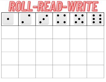 Roll Read Write Editable Type Any Words In The Table By Mrs Donovan