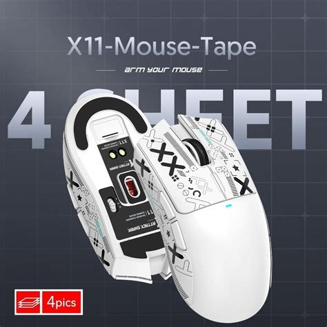 1 Set Non Slip Suck Sweat Mouse Sticker Mouse Grip Tape Skate Stickers