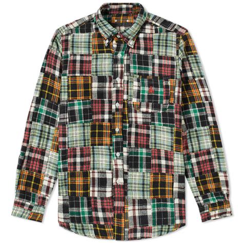 Sophnet Patchwork Flannel Check Shirt Black Sophnet