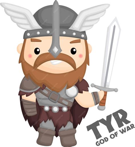 Premium Vector A Vector Of Tyr From Norse Mythology
