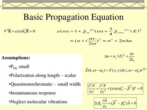 Ppt Soliton Propagation In Optical Fibers Powerpoint Presentation
