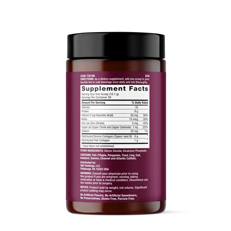 Gnc Premier Collagen Powder Unflavored 28 Servings Gnc