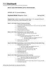KS Course Syllabus 73 Beginner Spring 2022 Pdf MUSIC AND PERFORMING ARTS PROFESSIONS MPAPE UE