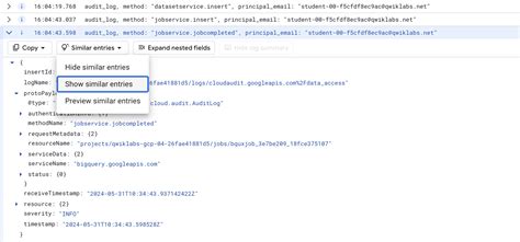 using bigquery and cloud logging to analyze bigquery usage gsp617