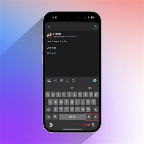 Tiny Tip How To Add A Line Feed On Ios When Theres No Return Key Podfeet Podcasts