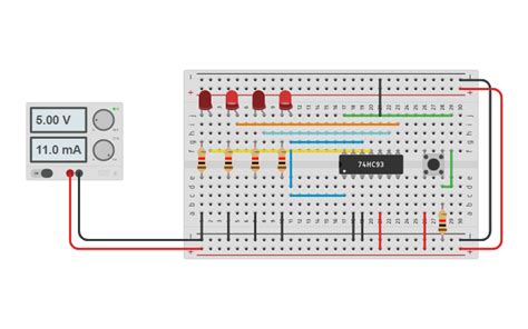 Circuit Design Async Up Counter Tinkercad