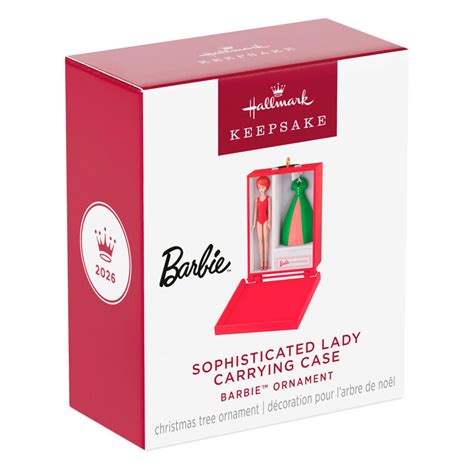 2026 Sophisticated Lady Carrying Case Barbie Ornament Miniature