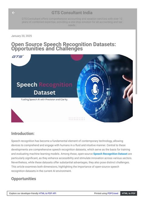 Open Source Speech Recognition Datasets Opportunities And Challenges Pdf