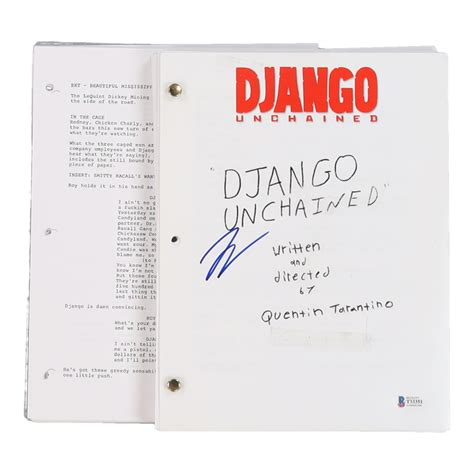 leonardo dicaprio signed django unchained replica film script