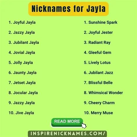 170 Nicknames For Jayla Fun And Affectionate Choices