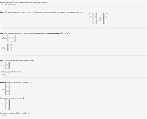 Solved By ﻿using The Method Of ﻿least Squares Find The Best