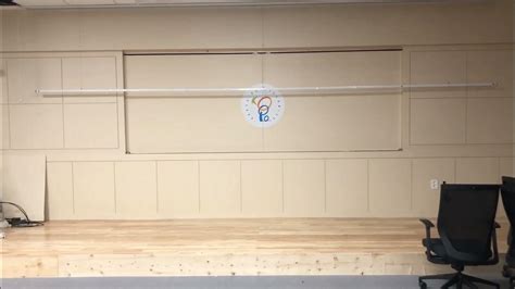 6미터 전동 매입형 구동부 일체형 현수막걸이대 전동바텐 설치시공 Youtube