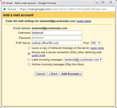 how to setup office 365 on gmail gordo web design