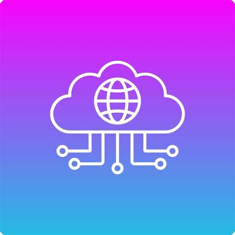premium vector cloud network icon