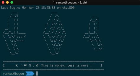 Macos 自定义终端（terminal）欢迎图案 Keystion