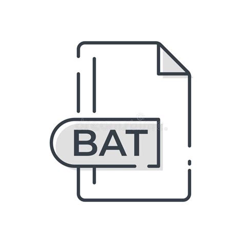 Batch BAT File Format Icon Stock Vector Illustration Of Label