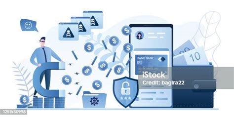 전자 지갑 및 지불 응용 프로그램과 스마트 폰 큰 자석 공격 휴대 전화와 해커 개발에 대한 스톡 벡터 아트 및 기타 이미지