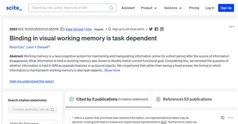 Binding In Visual Working Memory Is Task Dependent