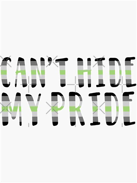 Cant Hide My Pride Agender Sticker For Sale By Ligus Design Redbubble