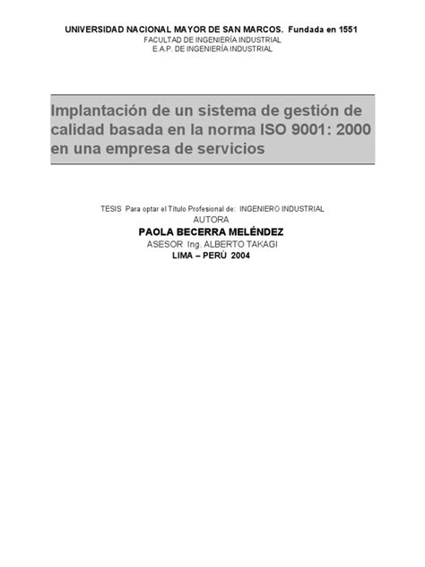 Pdf Implementacion De Iso 9001 Dokumen Tips