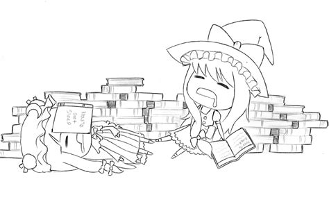 Chibi Patchouli And Marisa From Thouhou Project R Sketches