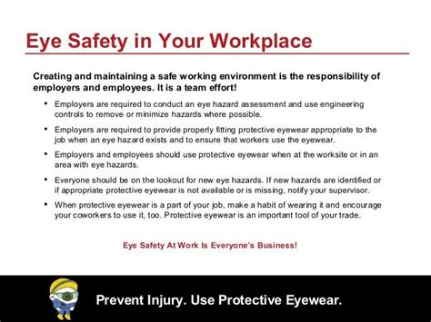 Eye Safety At Work
