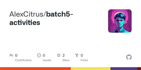 GitHub AlexCitrus Batch5 Activities