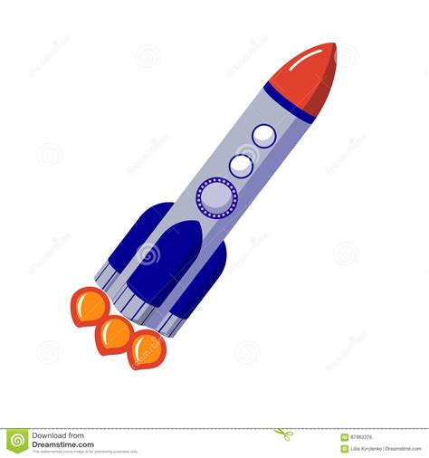 Rocket Flight Into Space Stock Illustration Illustration Of